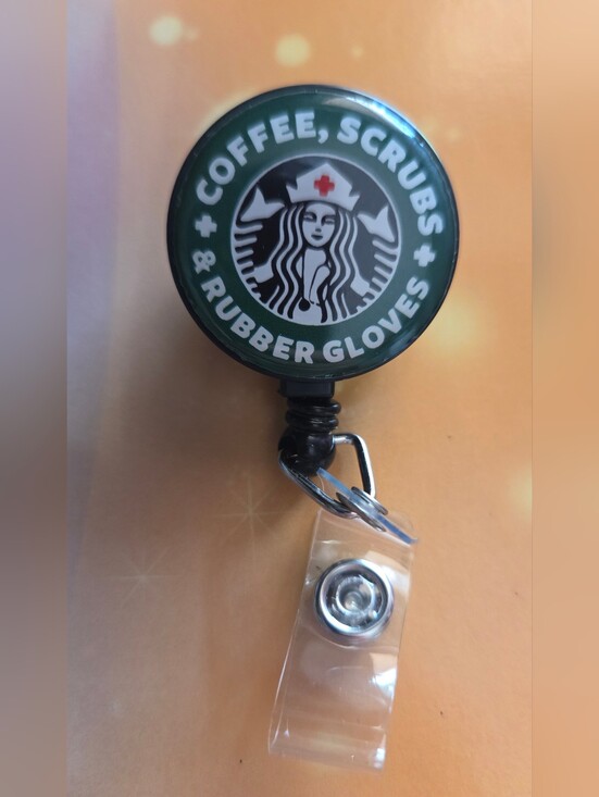 Starbucks | Accessories | Starbucks Green Nursethemed Retractable Badge ...